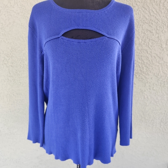Cato | Sweaters | Ribbed Knit Keyhole Cut Out Sweater | Poshmark